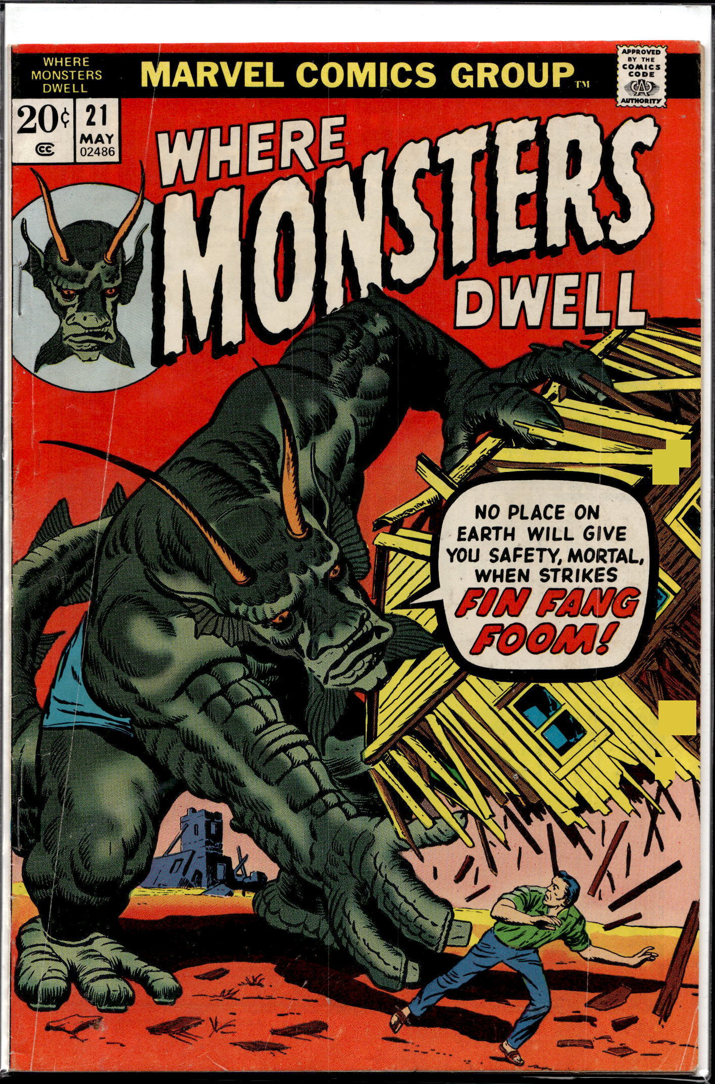 Where Monsters Dwell #21 (1973) Fin Fang Foom | Comic Books - Bronze ...