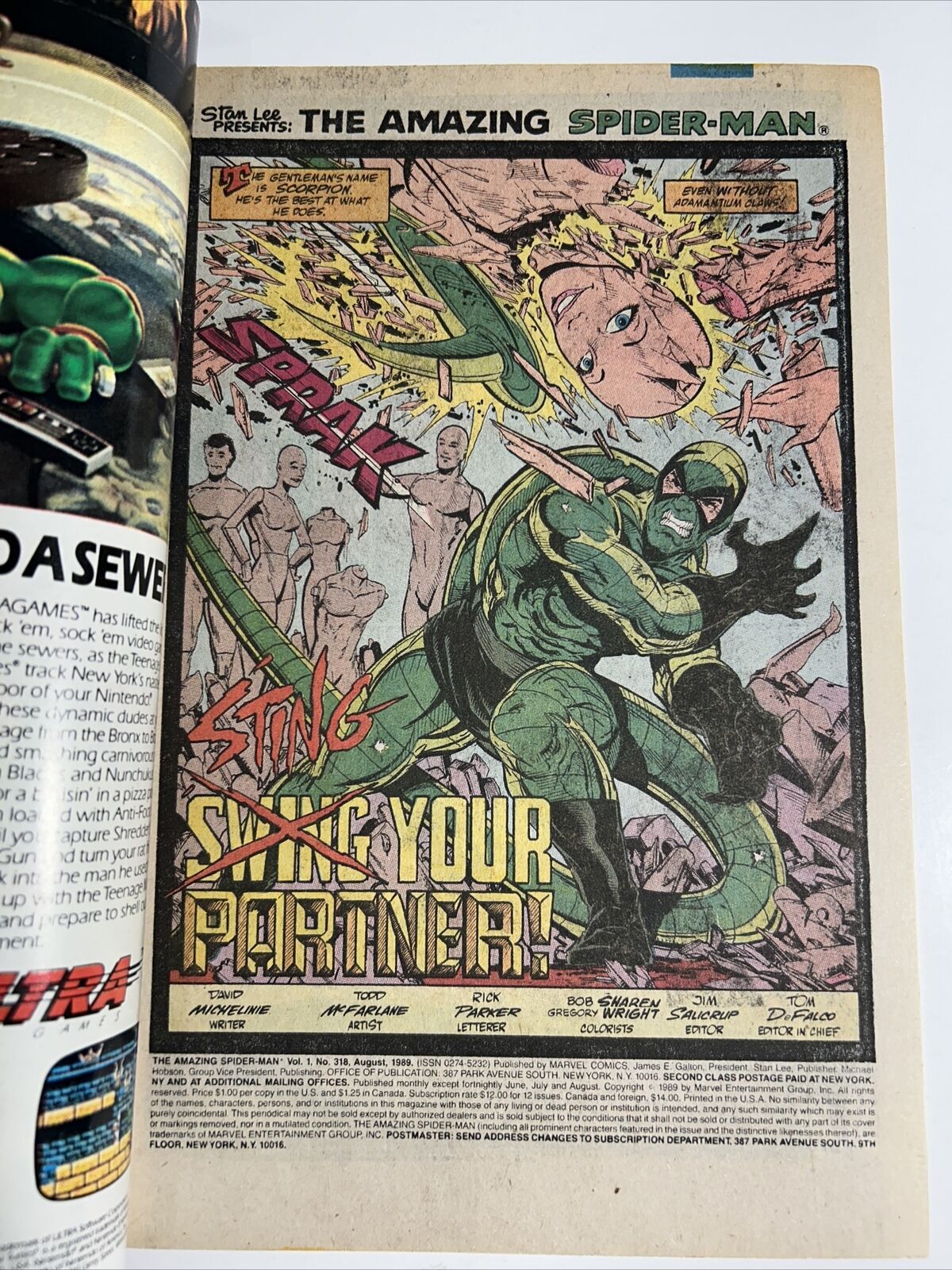 Amazing Spider-Man 318 Newsstand Scorpion - Todd McFarlane MCU Marvel ...