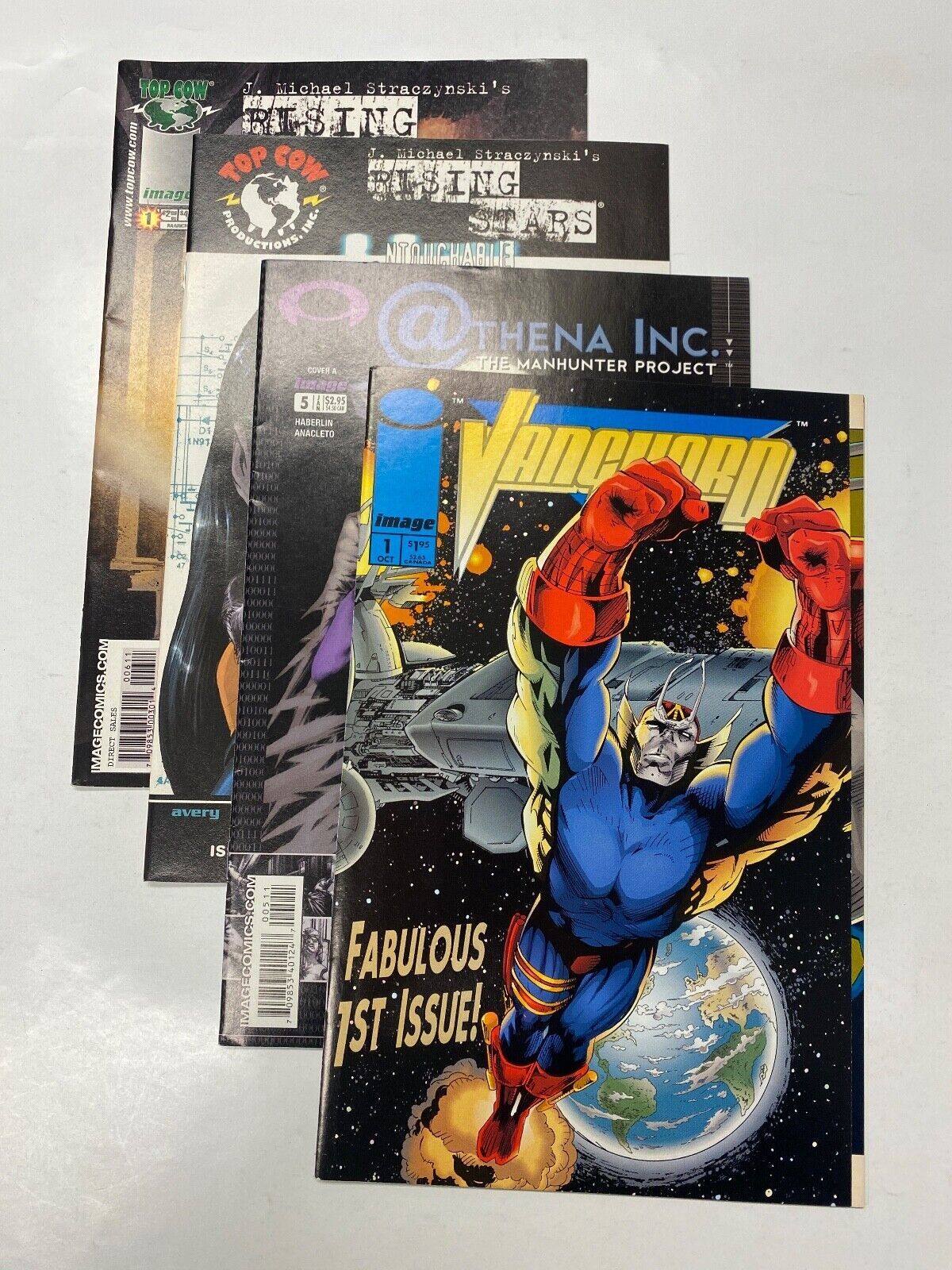 4 IMAGE comic book Rising Stars #1 3 Athena Inc. #5 Vanguard #1 36 KM10 ...