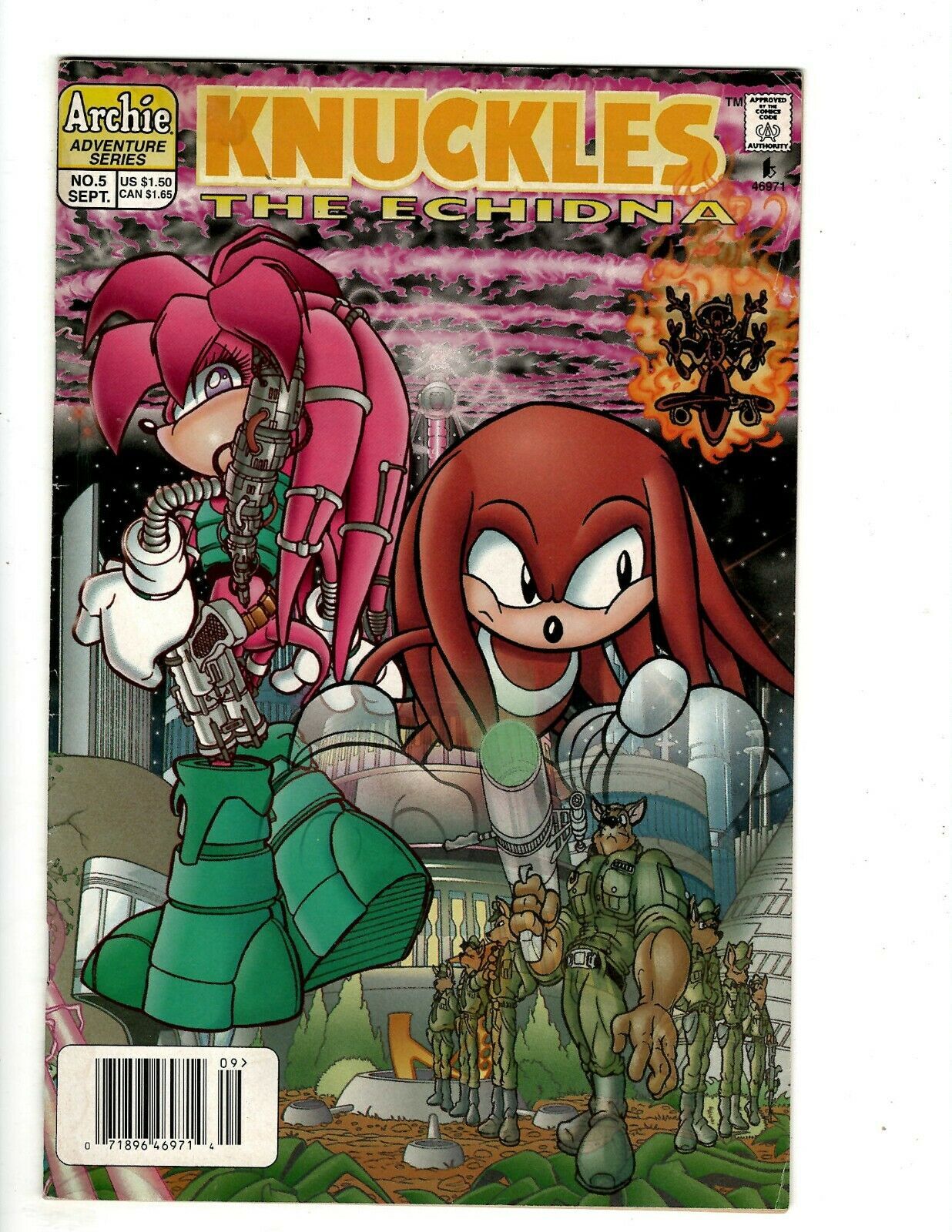 Knuckles The Echidna # 5 VF Archie Adventure Series Comic Book Sonic ...