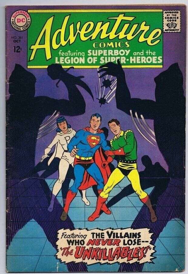 Adventure Comics #361 Superboy ORIGINAL Vintage 1967 DC Comics ...
