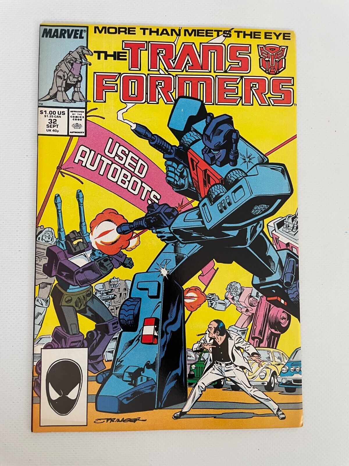 Transformers # 32 NM Marvel Comic Book Optimus Prime Megatron Bee 11 ...