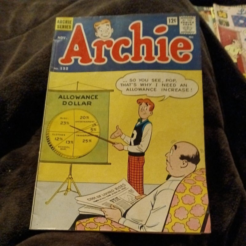 Archie 132 Nov.1962 Archie Comics Betty & Veronica Jughead silver age ...