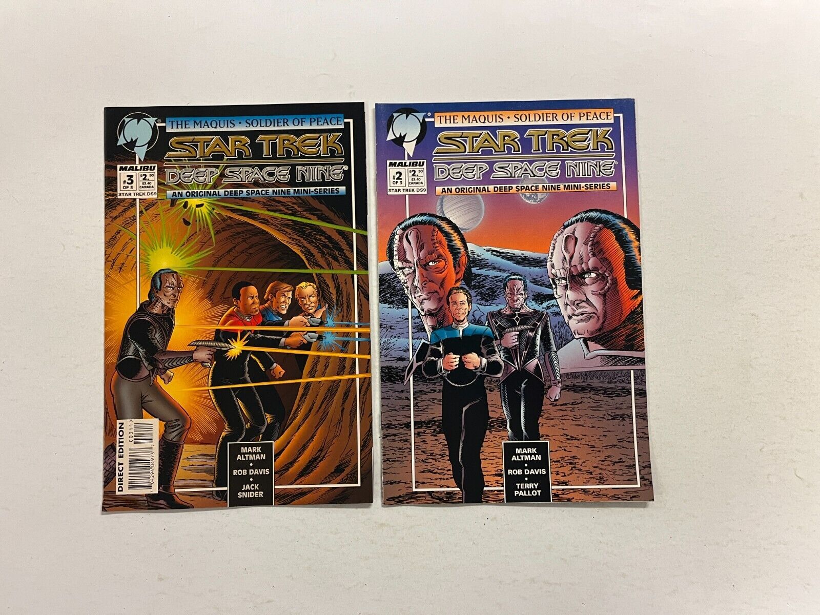 3 Malibu Comics Star Trek DS9 Blood Honor #1 Maquis Soldier Peace #2 3 ...