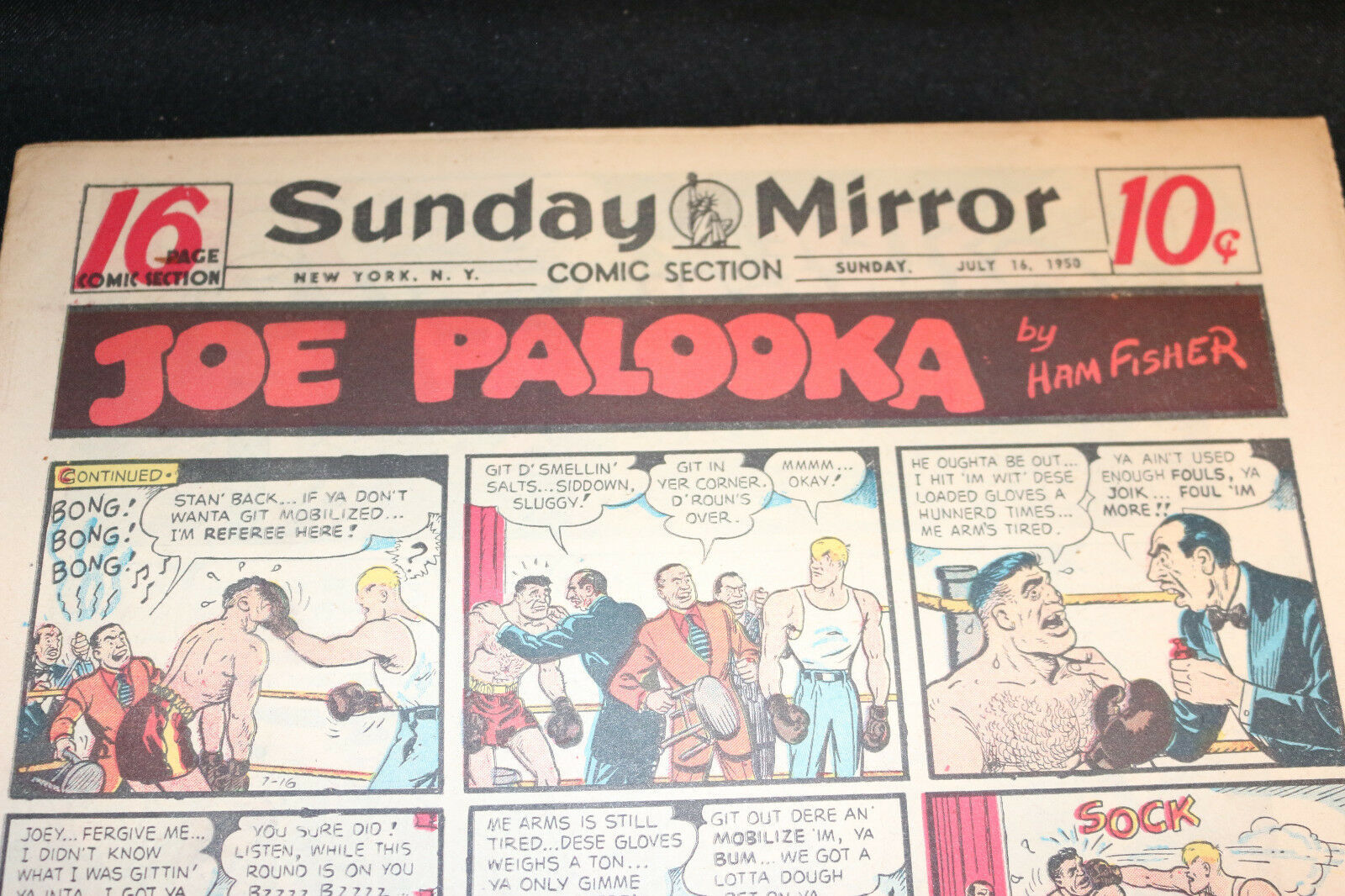 1950 Sunday Mirror Weekly Comic Section July 16th (VF) Superman Flying ...