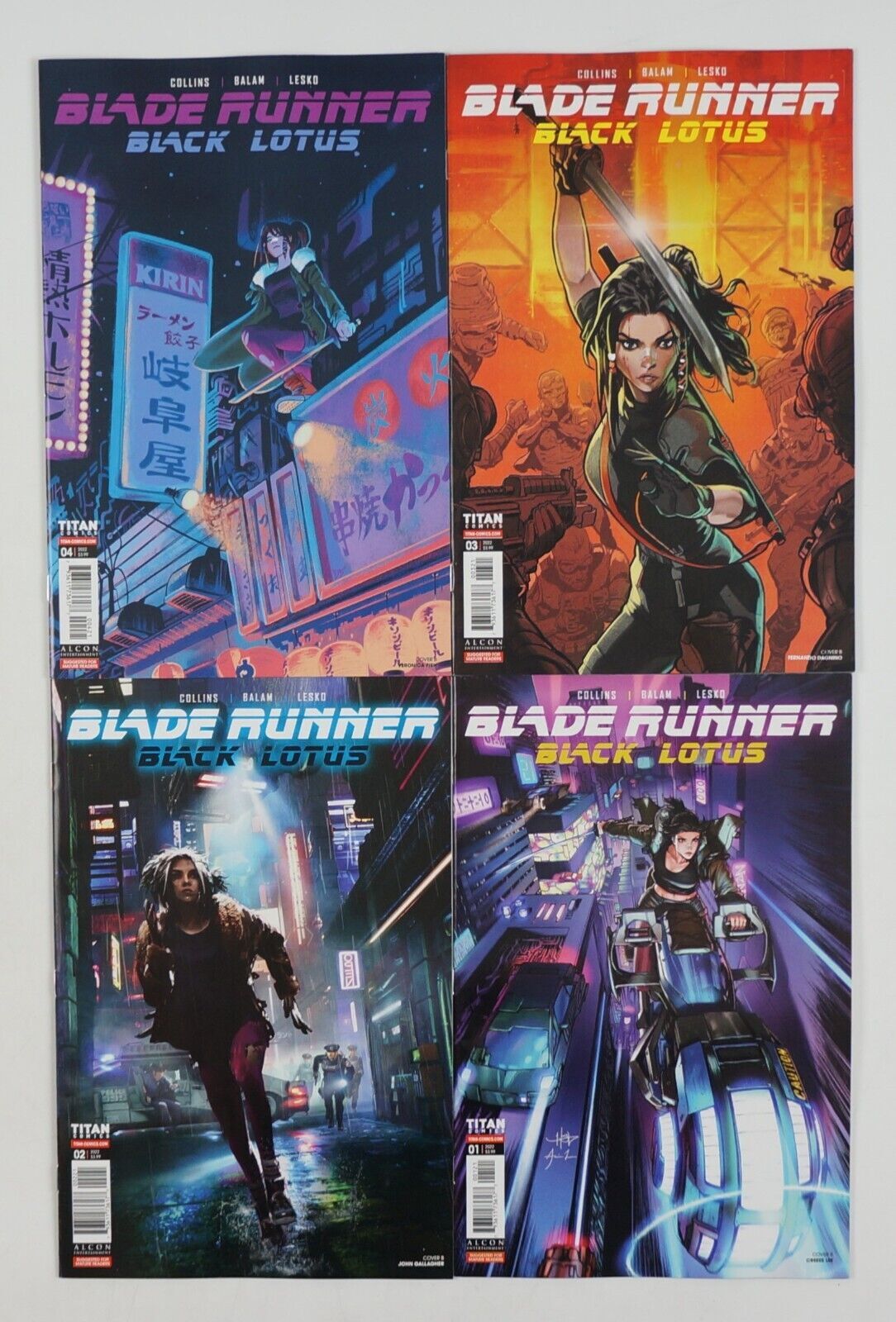 Blade Runner: Black Lotus #1-4 VF/NM complete series Titan Comics all B ...