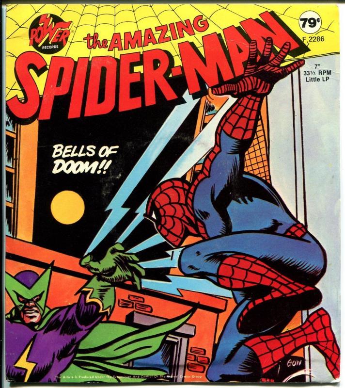 Amazing Spider-man-Bells of Doom-331/3 Record-1970's-Marvel-Power ...