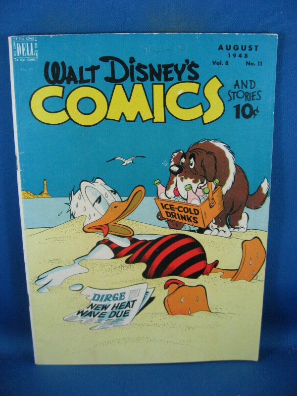Walt Disney Comics Stories 95 F+ 1948 Barks Gladstone Gander VS Donald ...