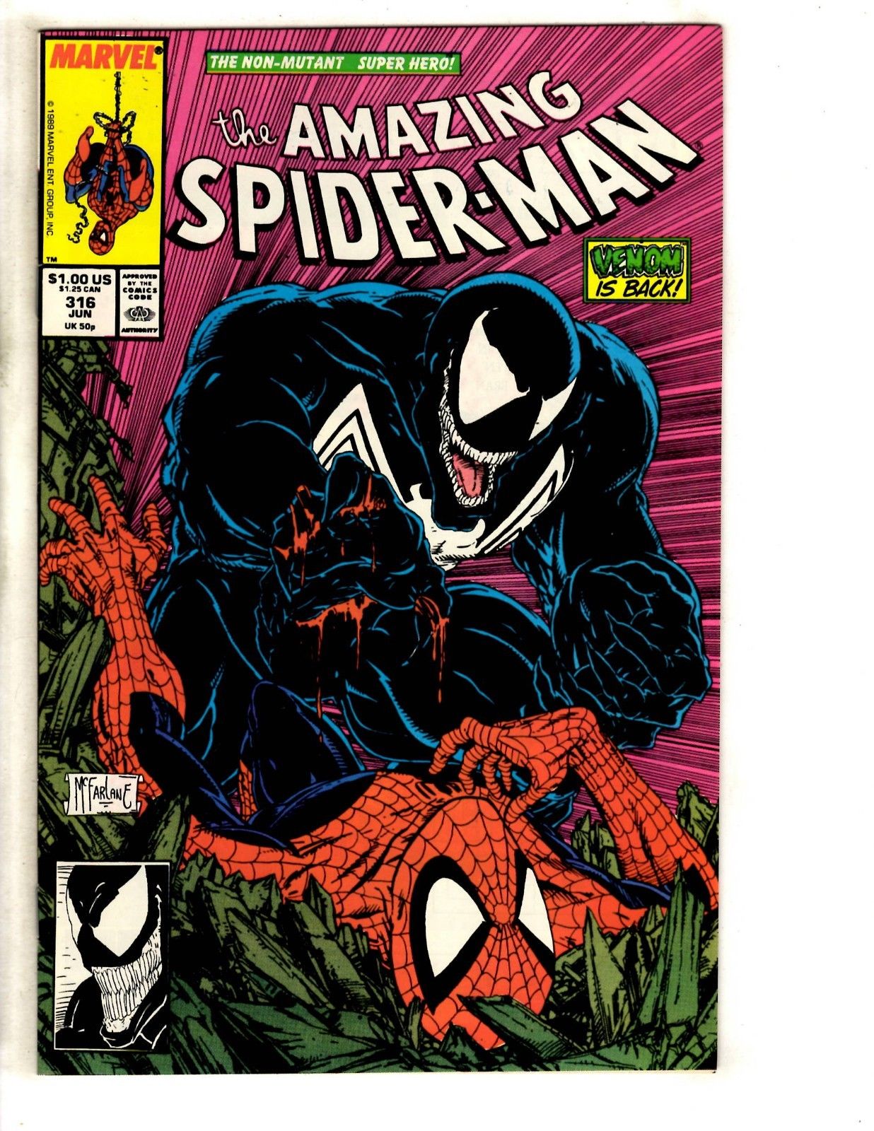 Amazing Spider-Man # 316 NM Marvel Comic Book McFarlane Venom Goblin ...