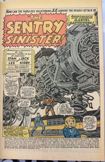 Fantastic Four #64 FN (1967) First appearance of the Intergalactic ...