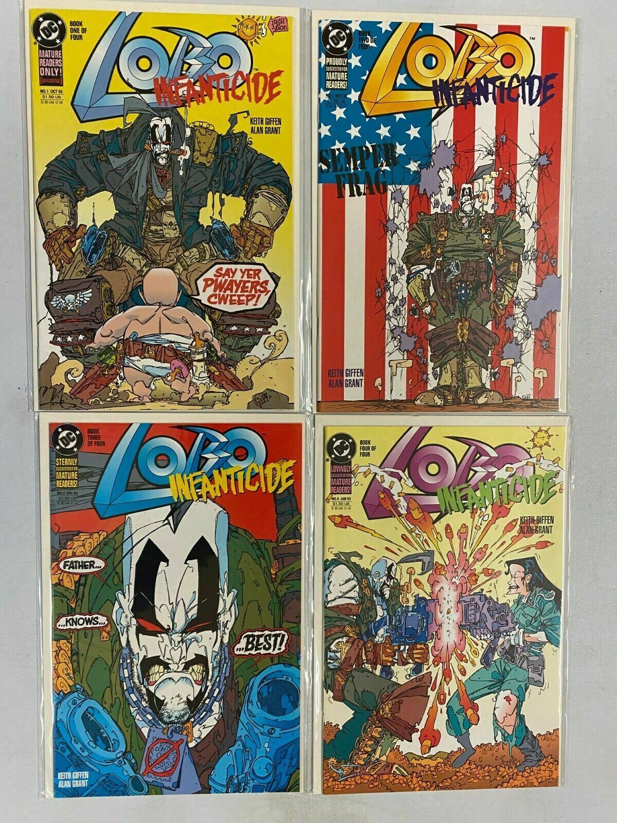 Lobo Infanticide set #1-4 avg 8.5 VF+ (1992-93) | Comic Books - Modern ...