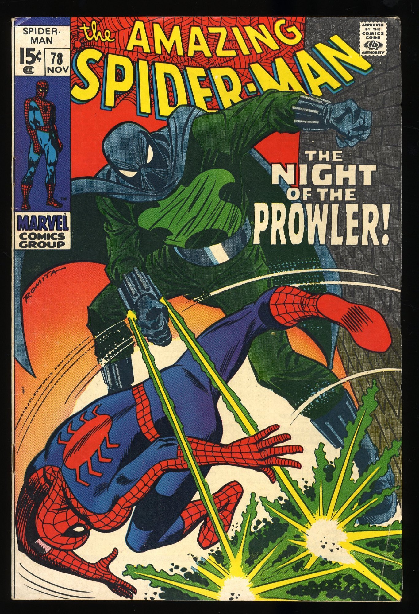 Amazing Spider-Man #78 FN 6.0 1st Appearance Prowler! Romita Cover ...