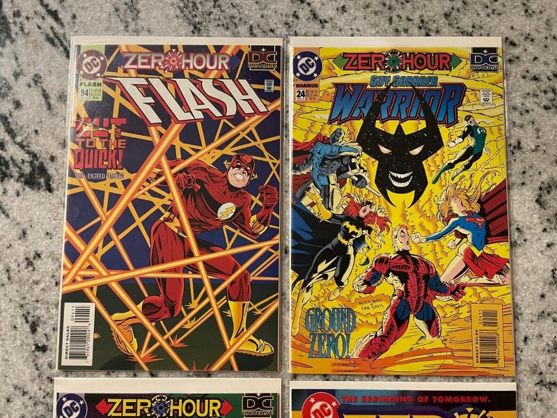 4 Zero Hour DC Comics Month + Green Lantern #55 + Warrior #24 + Flash ...