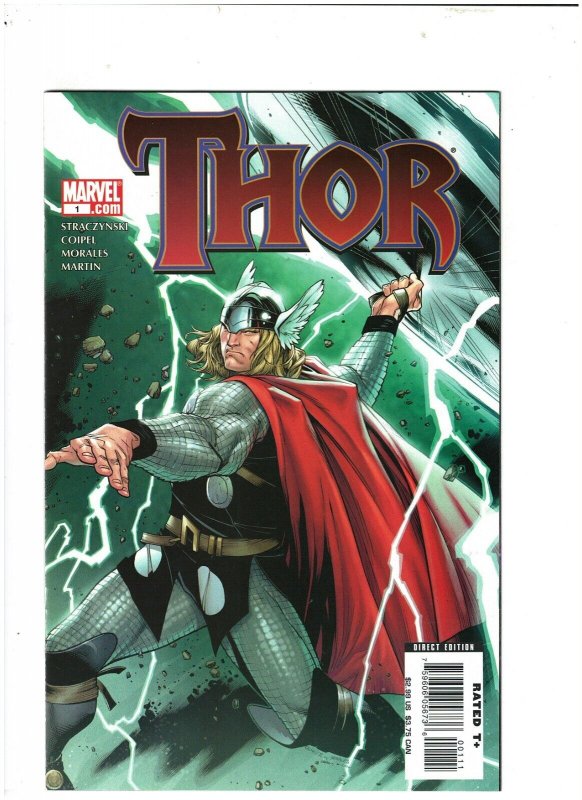 Thor #1 Marvel Comics 2007 Straczynski, Olivier Coipel Variant NM- 9.2 ...