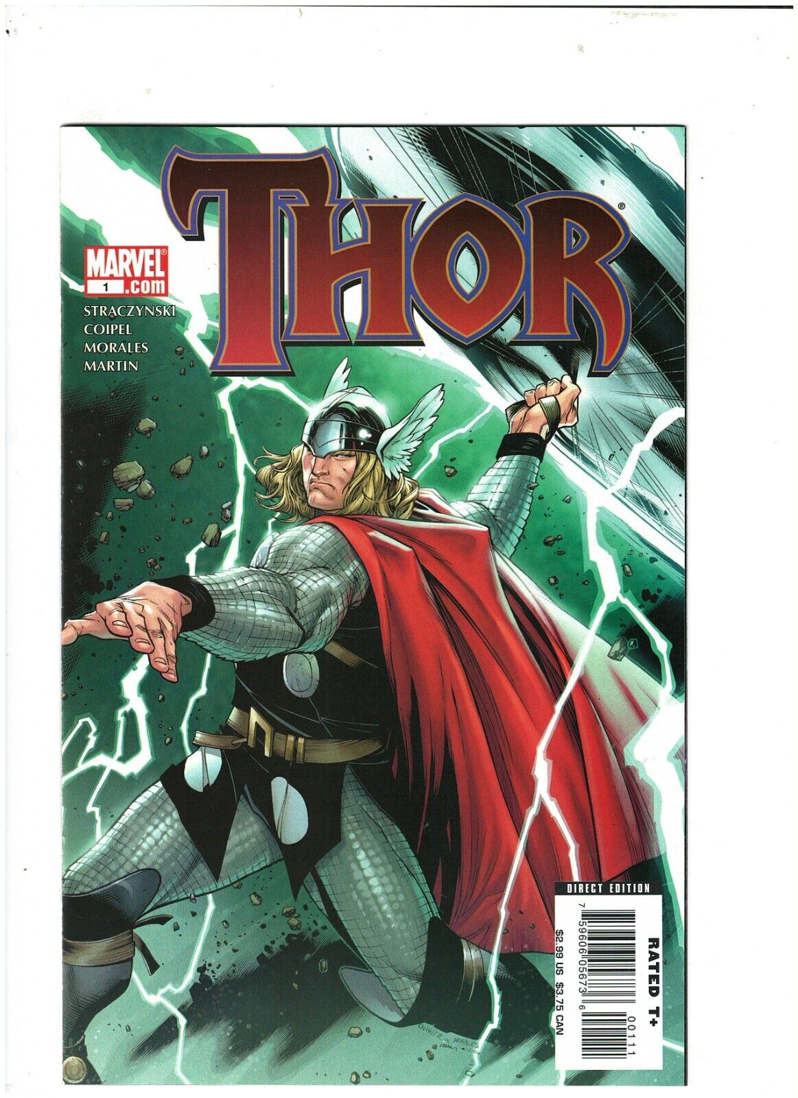 Thor #1 Marvel Comics 2007 Straczynski, Olivier Coipel Variant NM- 9.2 ...