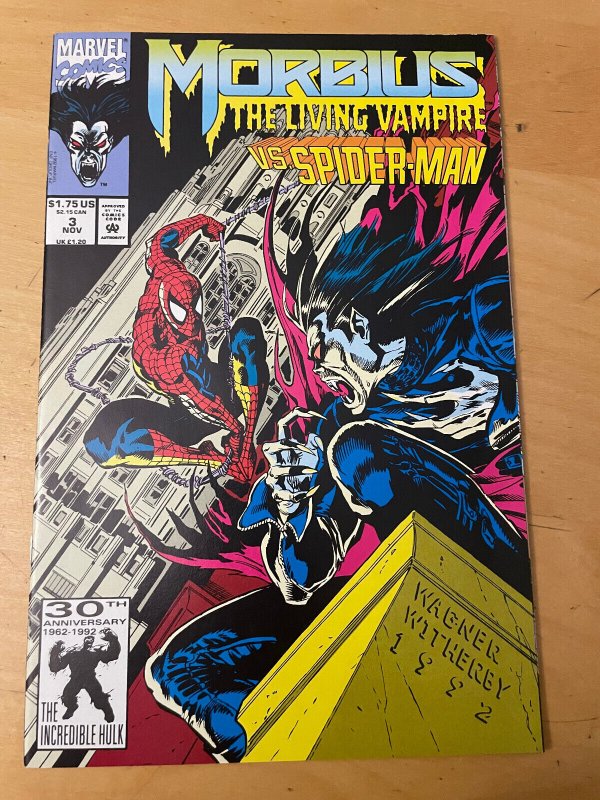 Morbius: The Living Vampire 3 Marvel Comics 1992 Vs Spider man | Comic ...