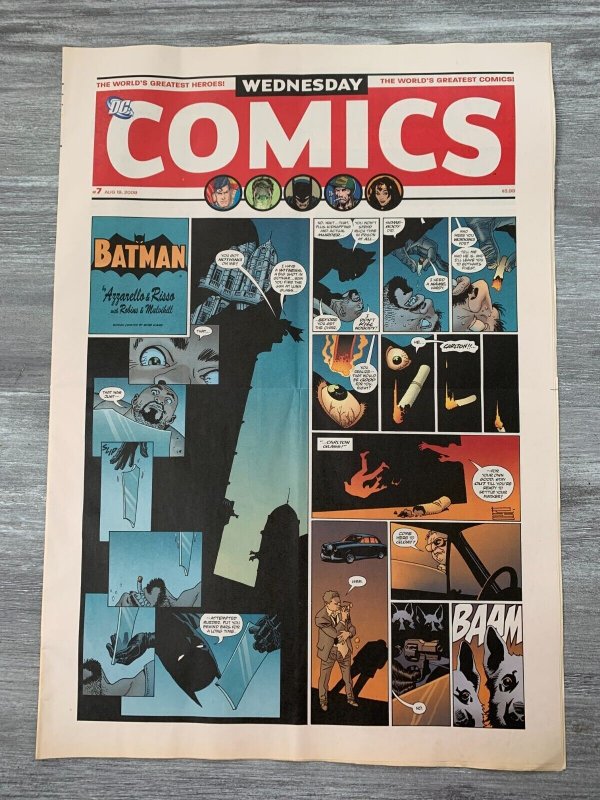2009 DC WEDNESDAY COMICS Newspaper #7 FVF 7.0 Batman / Hawkman / Metal ...