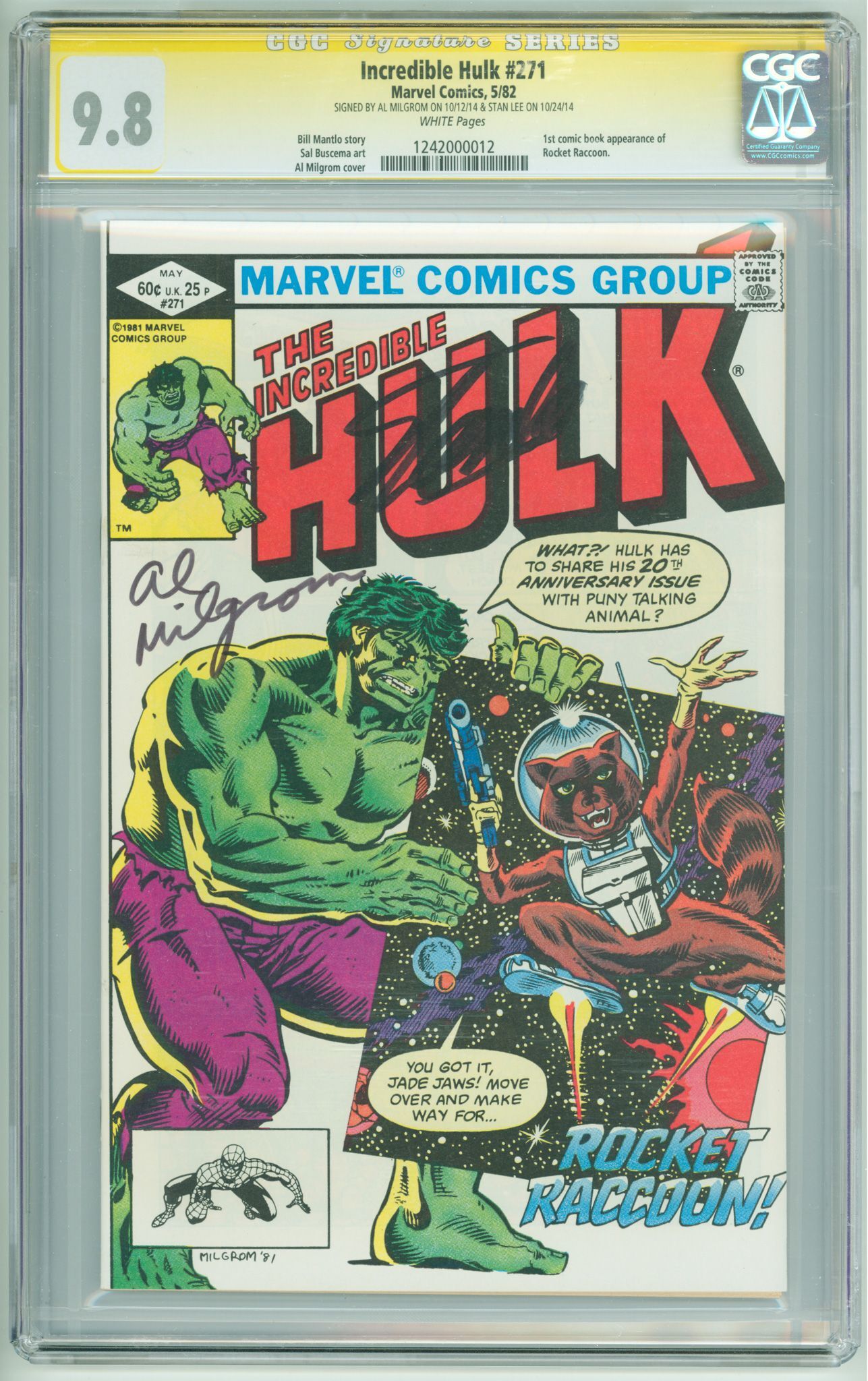 The Incredible Hulk #271 (1982) CGC Signature 9.8! Signed by Milgrom ...