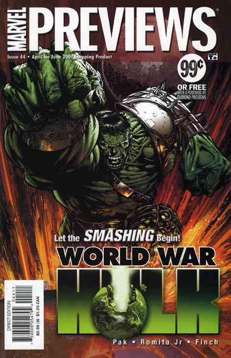Marvel Previews #44 FN ; Marvel | World War Hulk | Comic Books - Modern ...