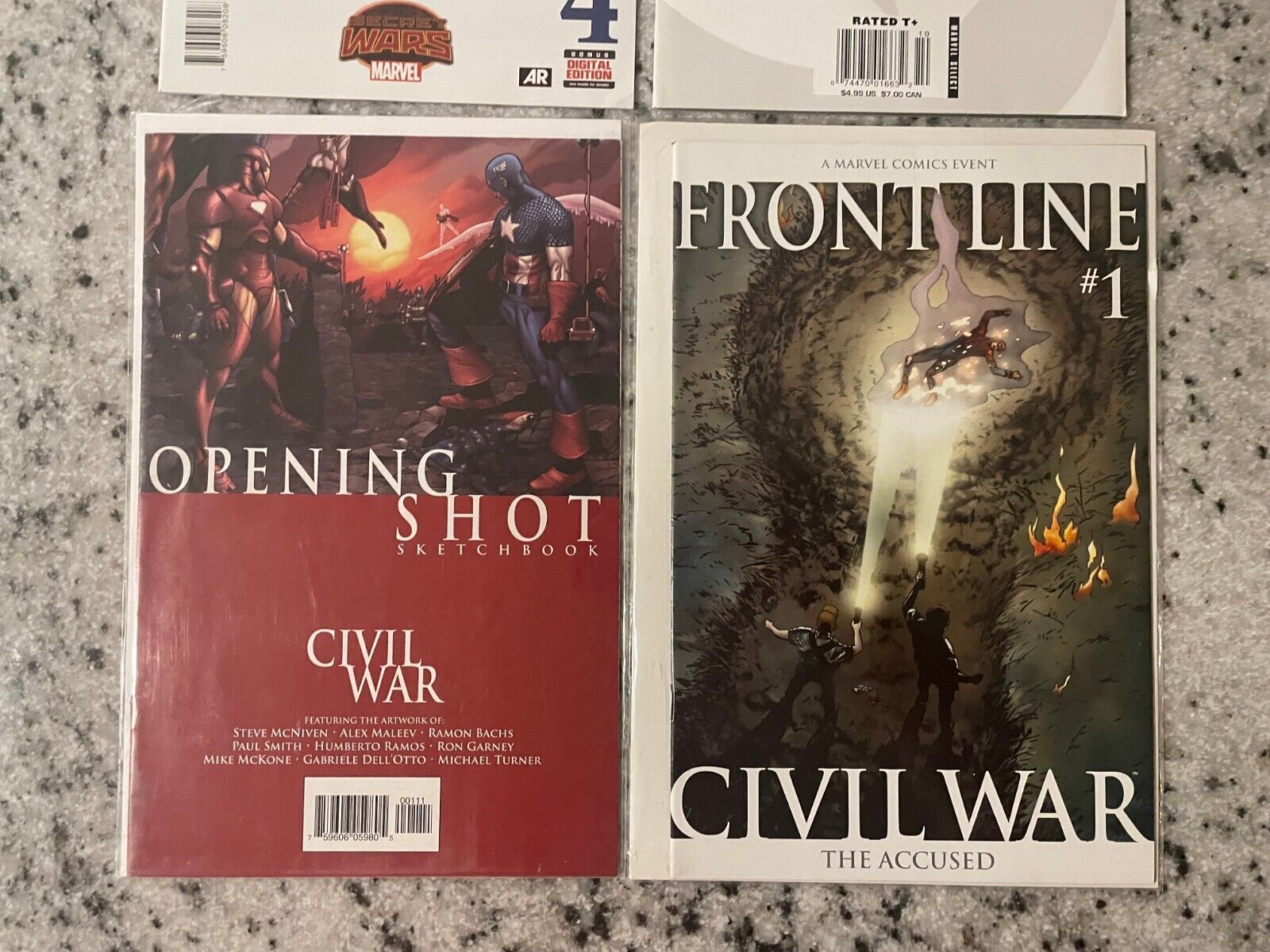 4 Marvel Comic Books Front Line Civil War 1 Opening Shot Chronicles ...