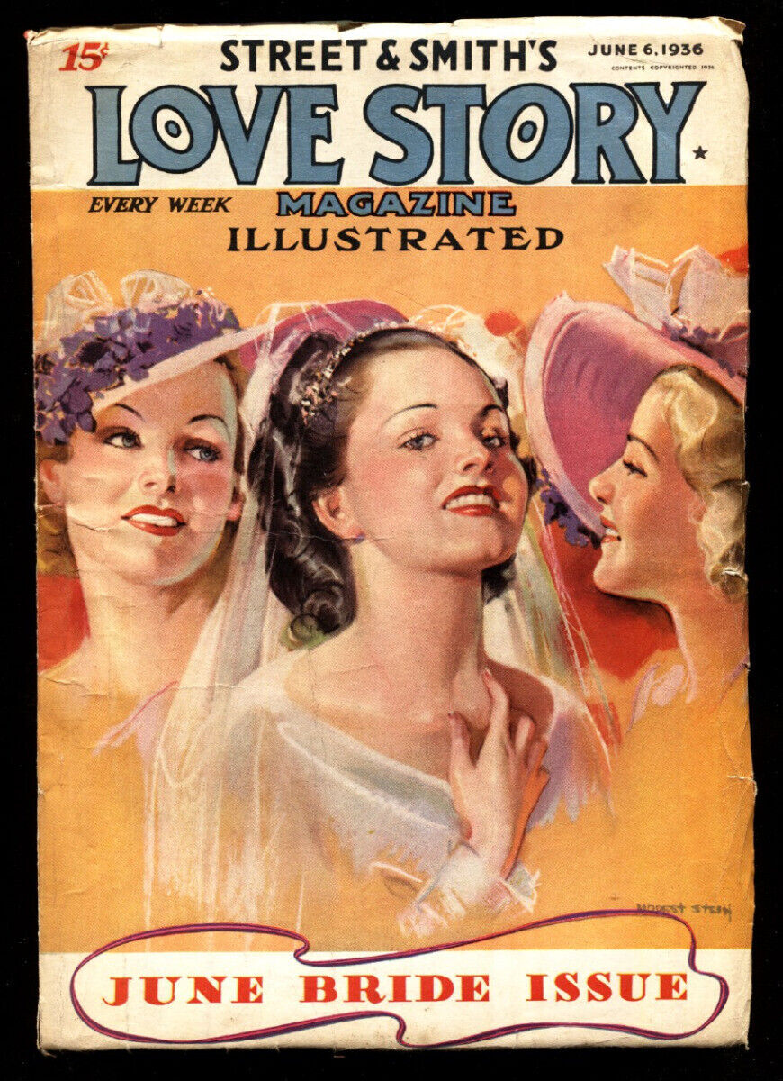 PULP: Love Story June 6 1936 Modest Stein cover art -Pulp Magazine FN ...