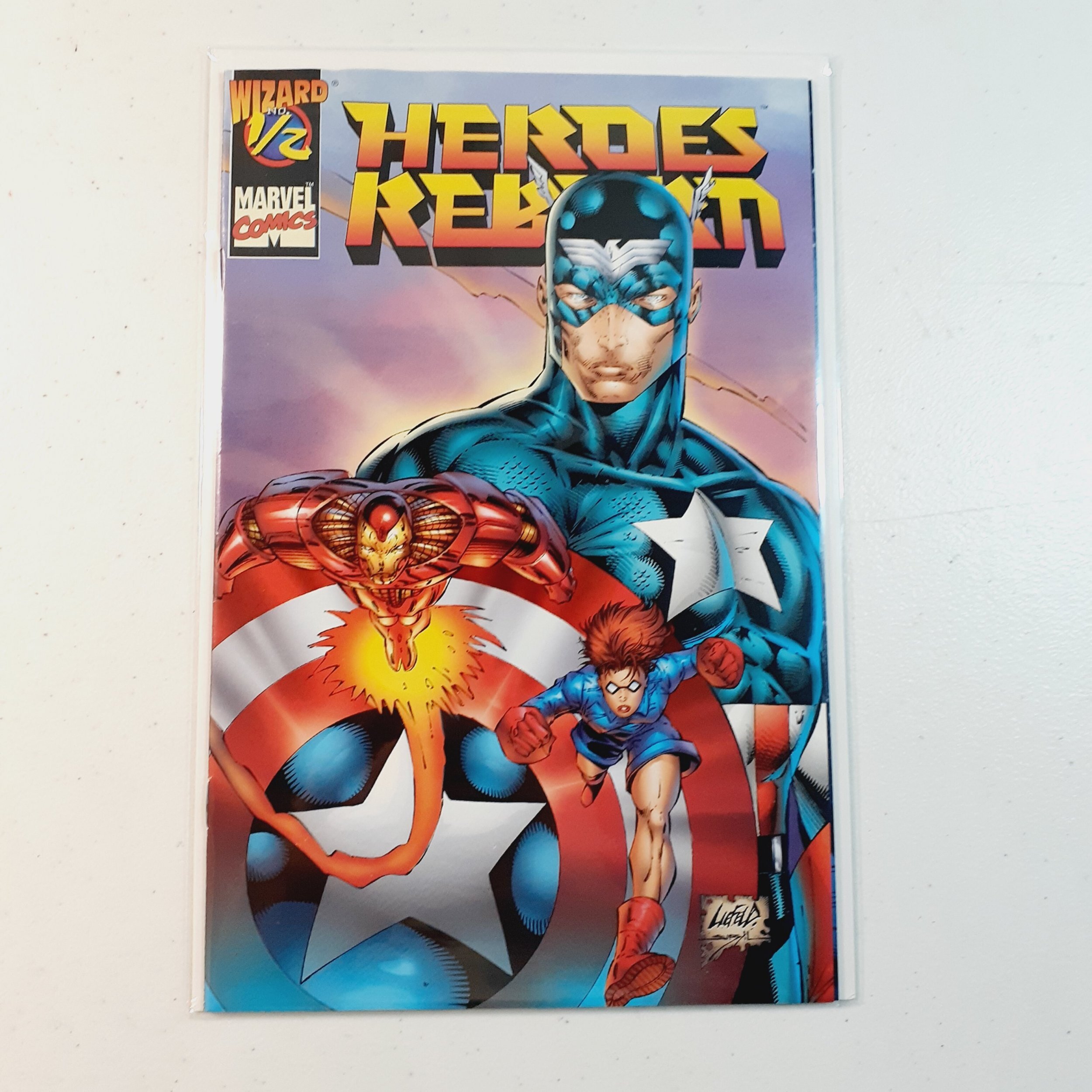 Heroes Reborn Wizard #½ (1996) With COA 1st Appearance Rikki Barnes ...