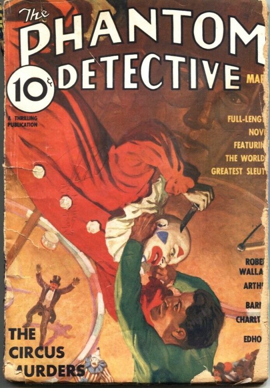Phantom Detective-1936-March-Circus Murders-Low Grade-Hero Pulp Fiction ...