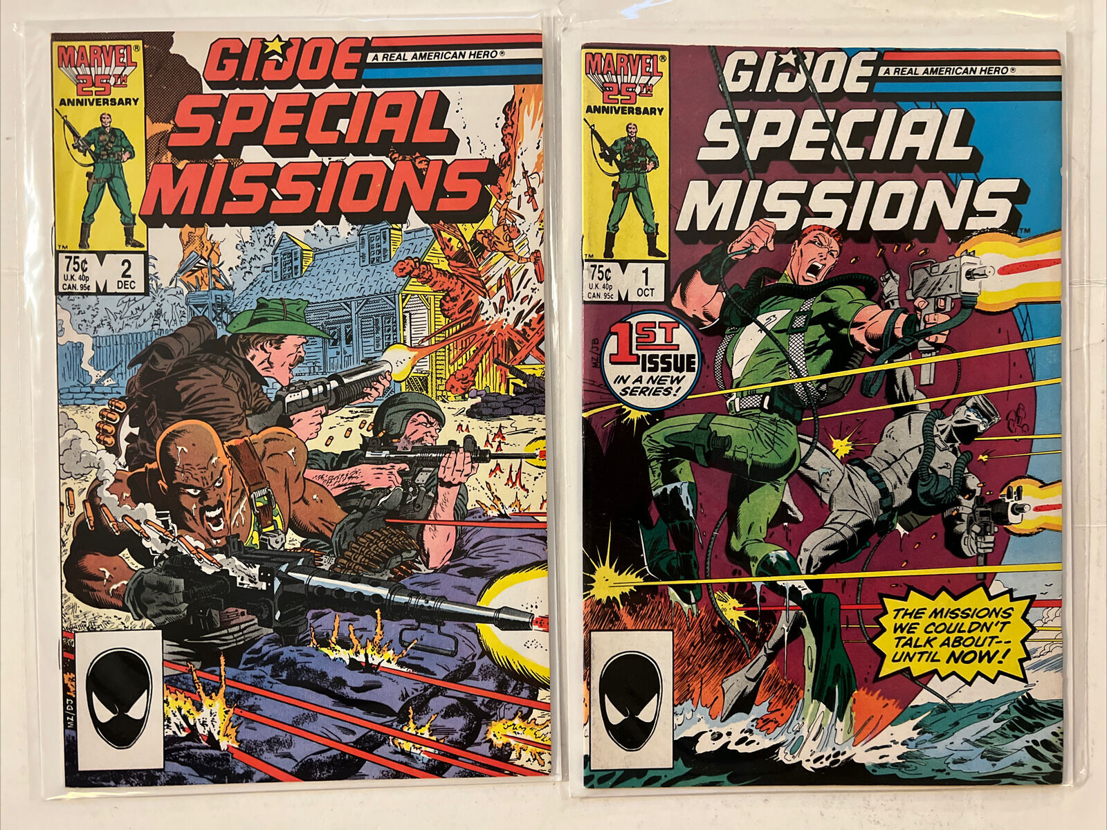 GI Joe Special Missions 1, 2, 1986 Mike Zeck Art Marvel Comics lot of 2 ...