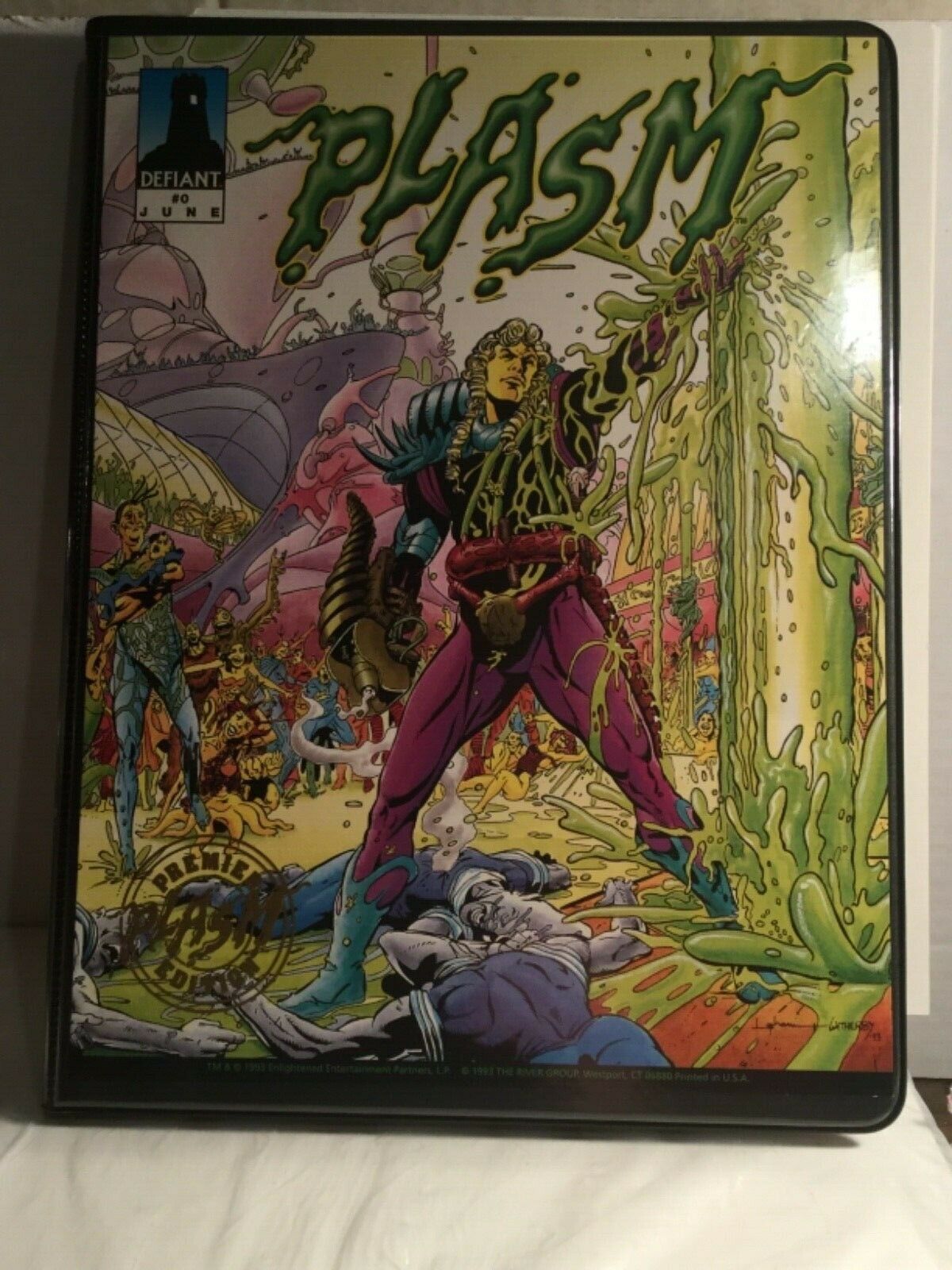 Defiant #0 Plasm Binder, Splatterball Comic & Foil Card 1993 | Comic ...