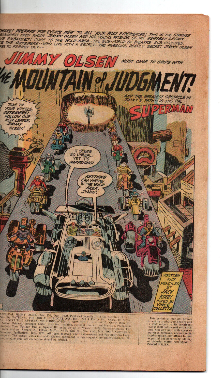 Superman's Pal Jimmy Olsen #134 - 1st Darkseid cameo - KEY - Kirby ...