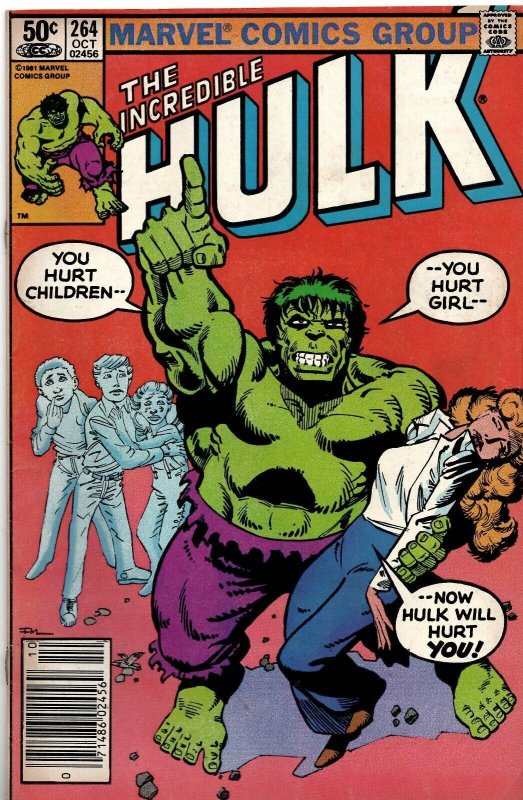 Incredible Hulk #264 VINTAGE 1981 Marvel Comics | Comic Books - Bronze ...