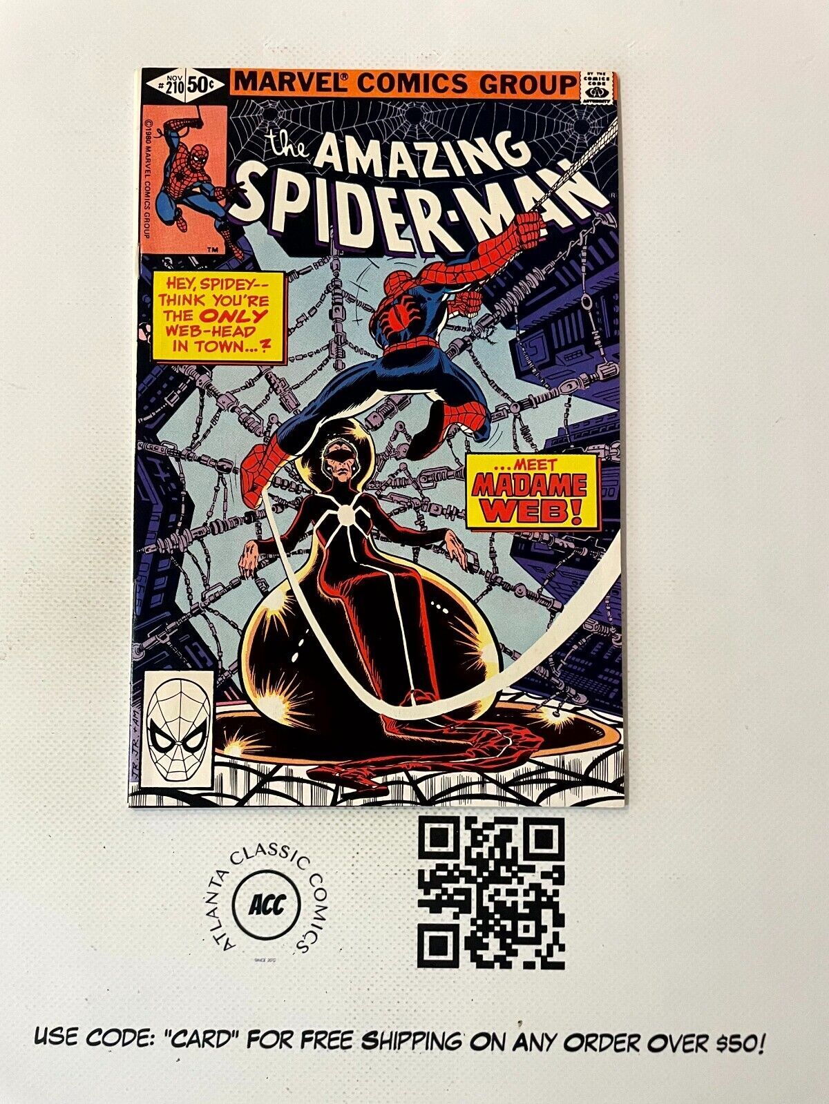 The Amazing Spider-Man # 210 NM Marvel Comic Book Venom Carnage Hulk 11 ...