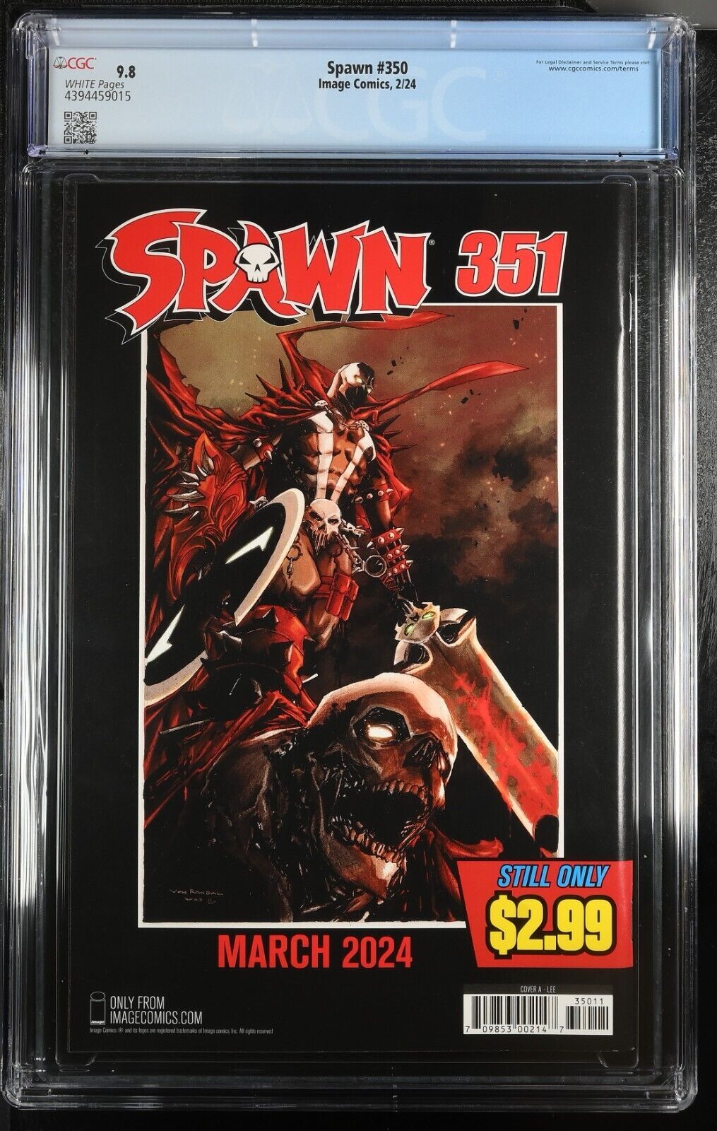 Spawn #350 CGC 9.8 1st Appearance of a New Ruler of Hell Cover A Image ...