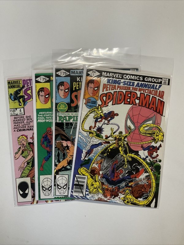 Spectacular Spider-Man Annual 1 2 3 4 Lot Run Set Near Mint Nm Marvel ...