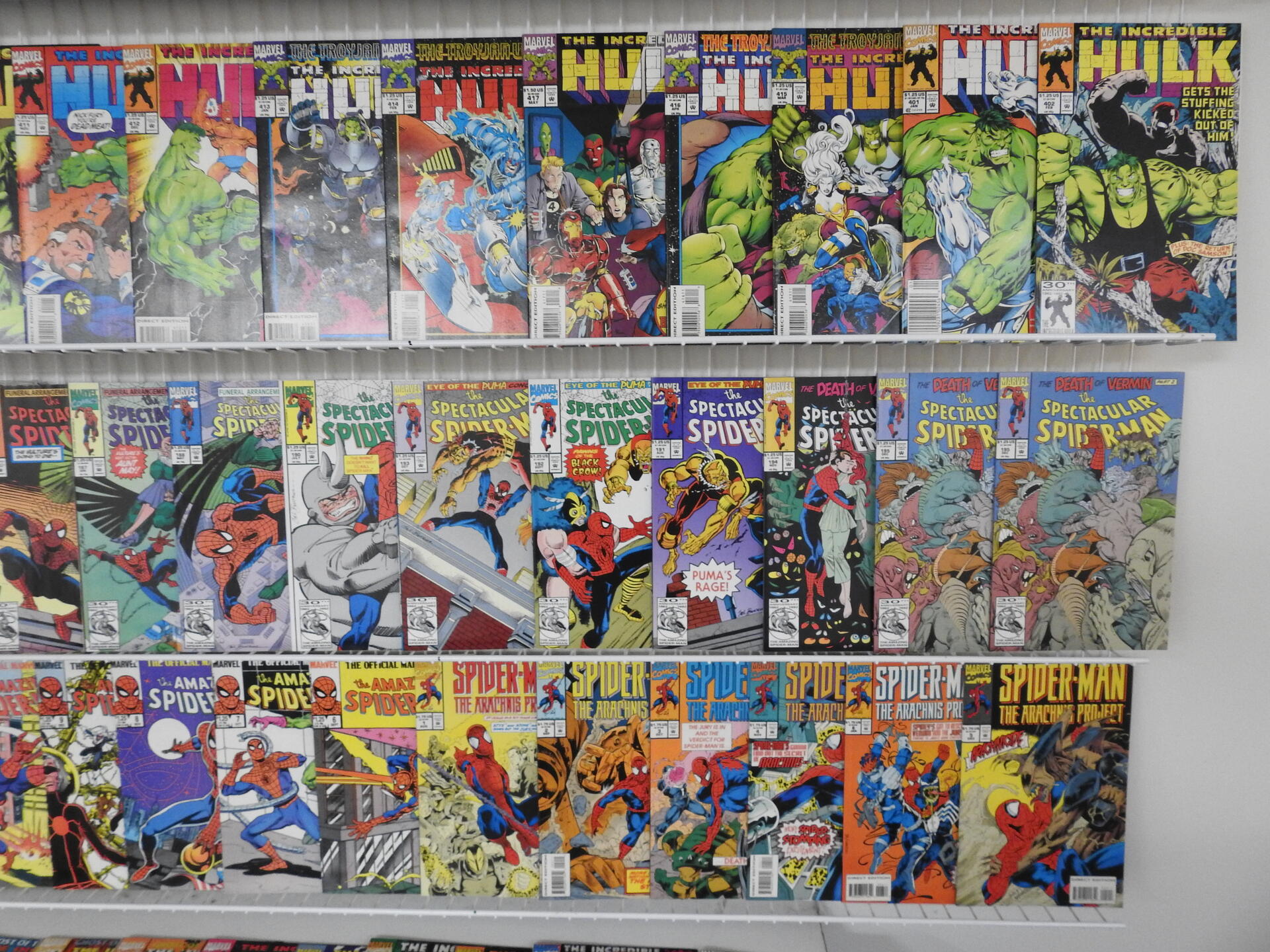 Huge Lot of 210+ Comics W/ Spider-Man, Hulk, Secret Wars +More! Avg VF ...