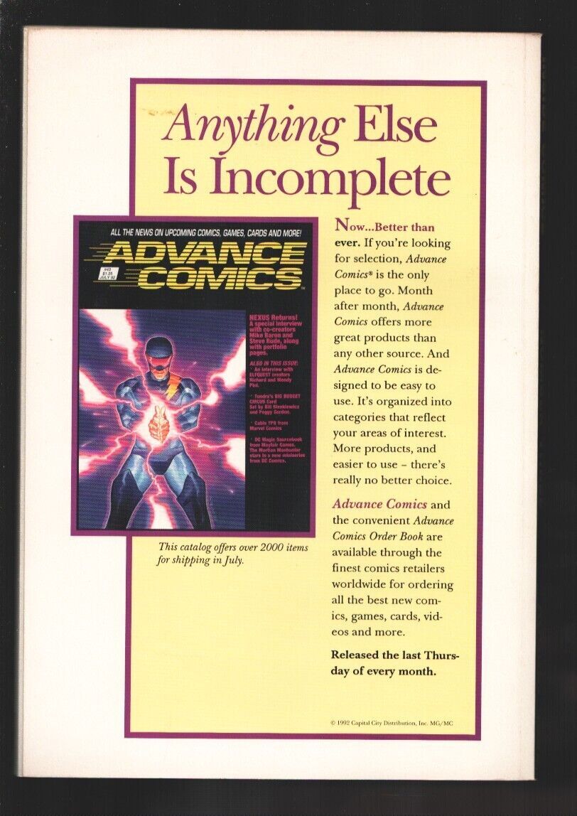 Inside Comics #3 1992-Comics info & price guide- Jim Starlin-Ron Lim ...