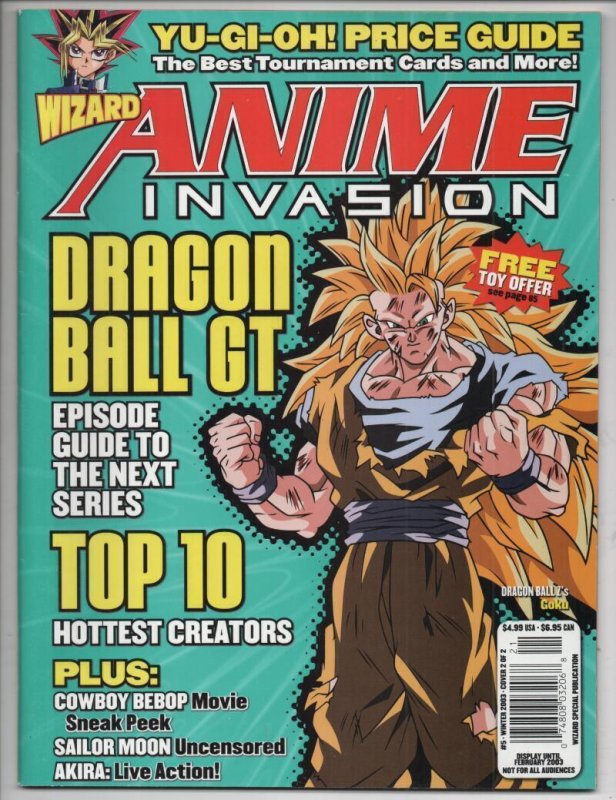 ANIME INVASION Magazine #5, NM-, Wizard, cowboy Bebop, Akira, Sailor ...