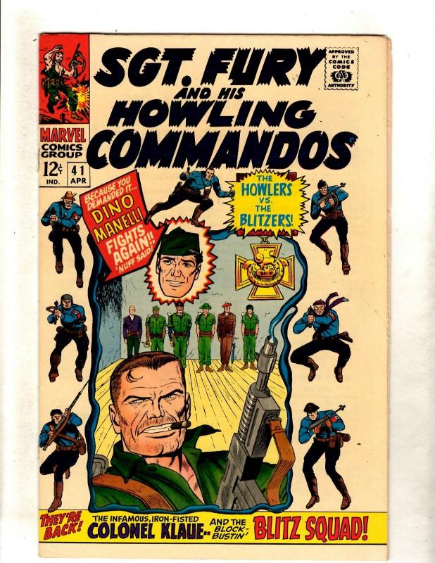 Sgt. Fury & His Howling Commandos # 41 NM Marvel Comic Book WW2 Hitler ...