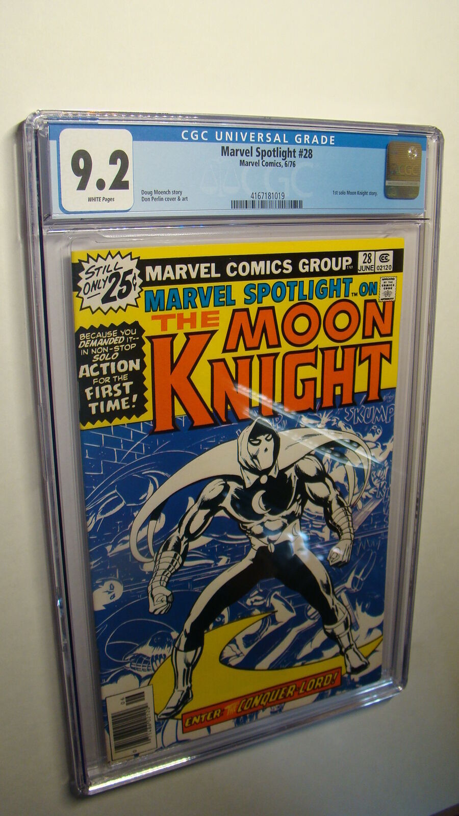 Marvel Spotlight 28 *Cgc 9.2 White Pages* 1st Solo Moon Knight 1976 ...