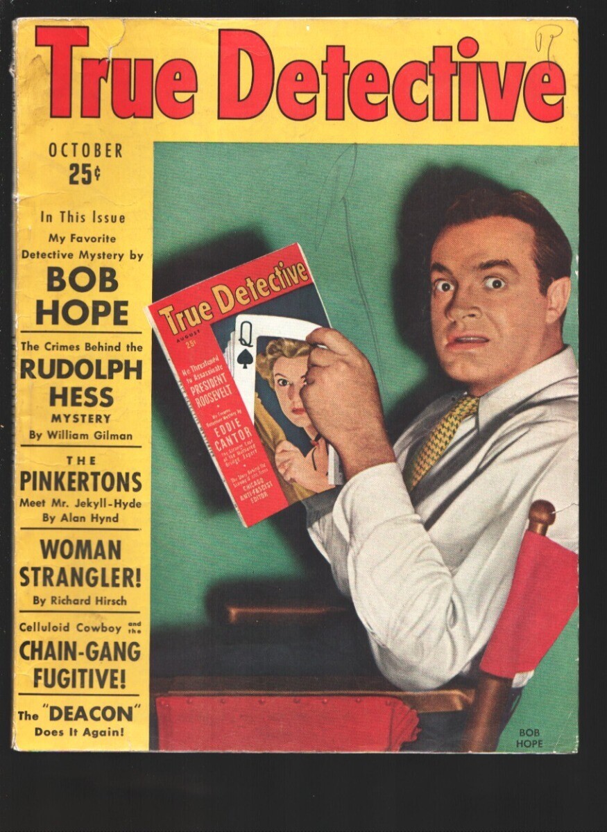 True Detective 10/1941-Bob Hope & playing card cover-wild pulp style ...