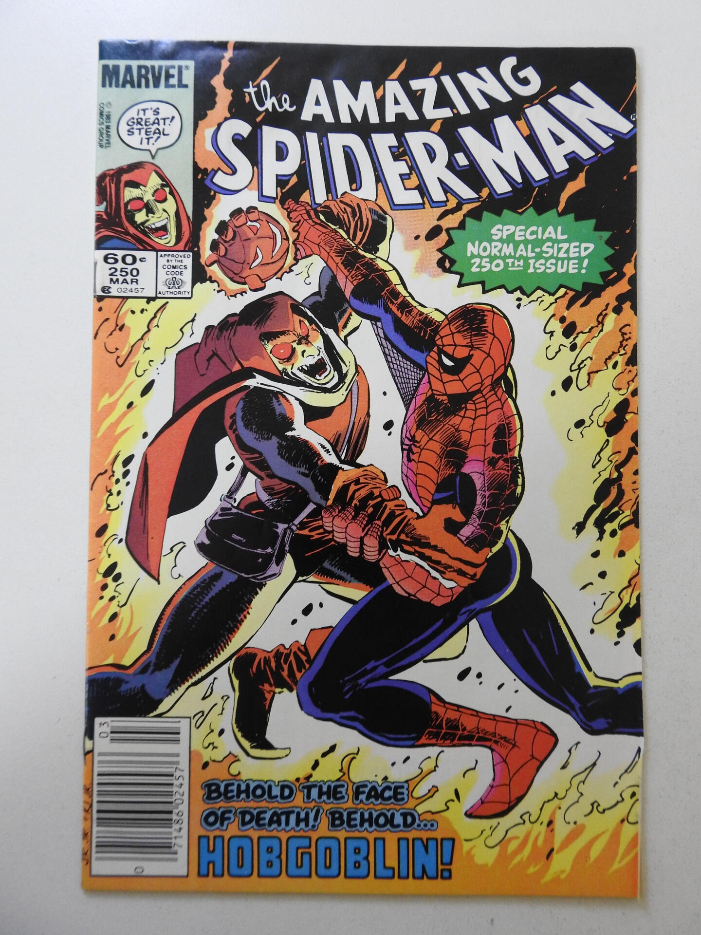 The Amazing Spider-Man #250 Newsstand Edition (1984) VG Cond moisture ...