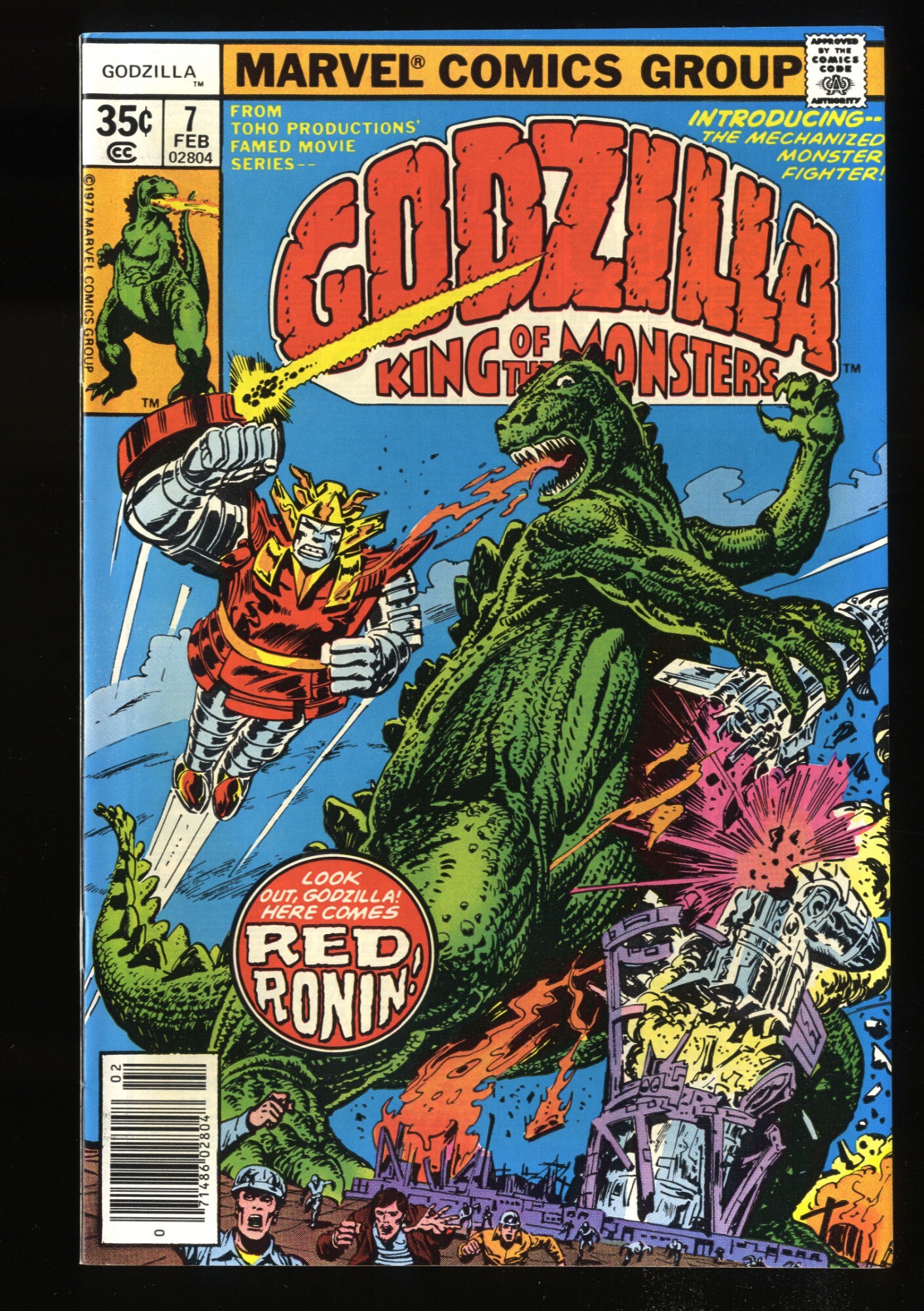 Godzilla #7 NM- 9.2 1st Red Ronin! | Comic Books - Bronze Age, Marvel ...