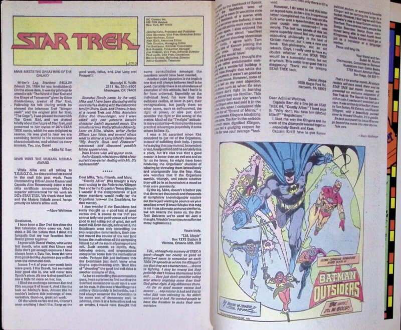 STAR TREK Comic 8 — Original Series — Saavik Blood Fever — 1984 DC ...