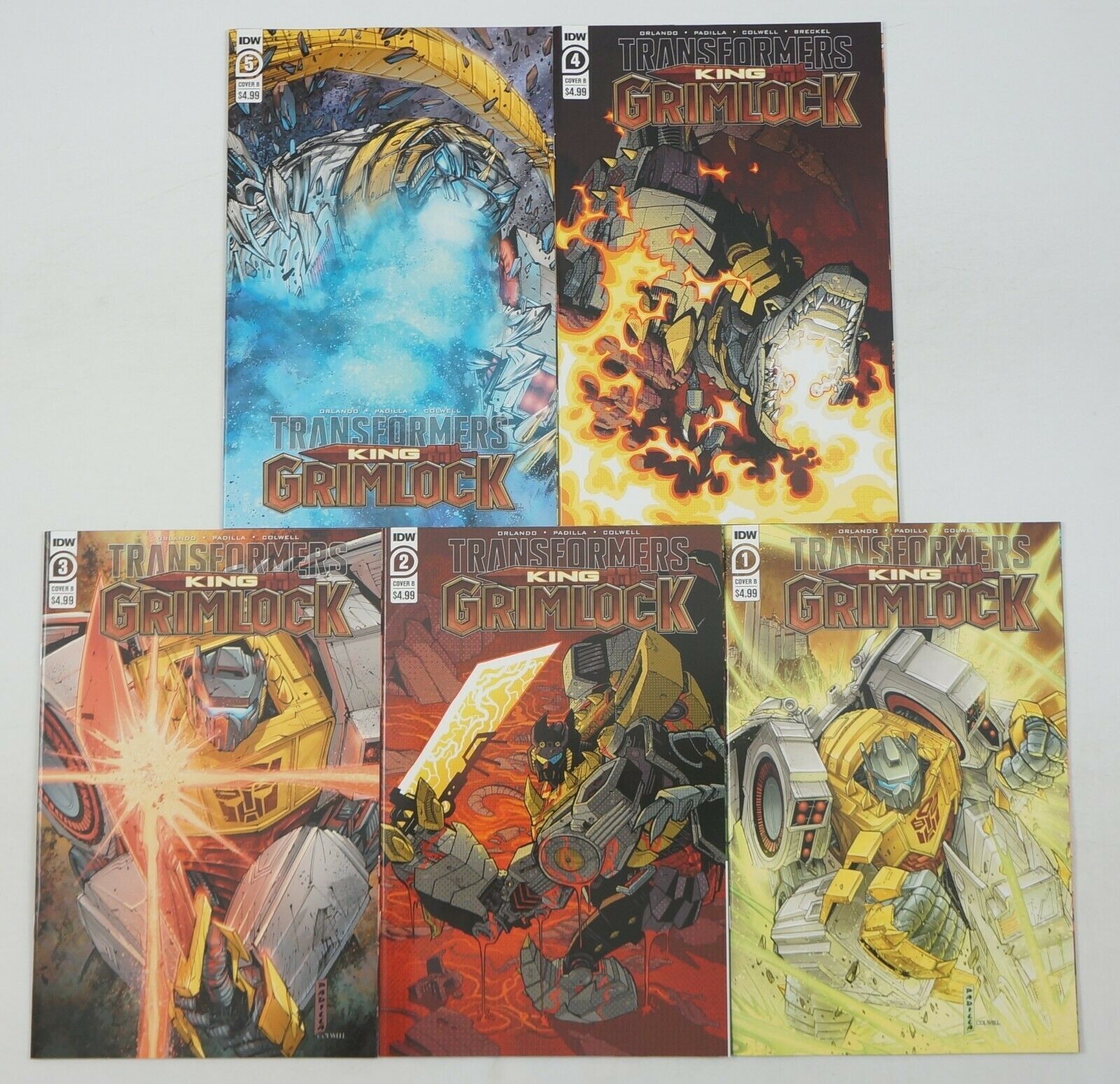 Transformers: King Grimlock #1-5 VF/NM complete series - IDW - all B ...