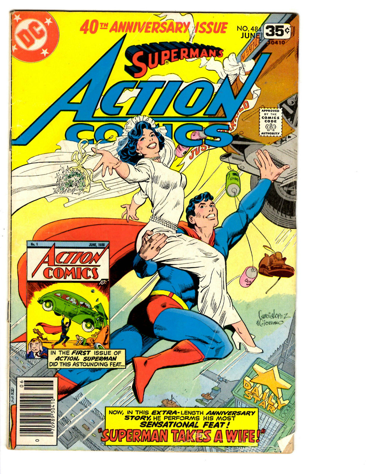 4 Action Comics DC Comic Books # 483 484 485 486 Superman Amazo Lois ...