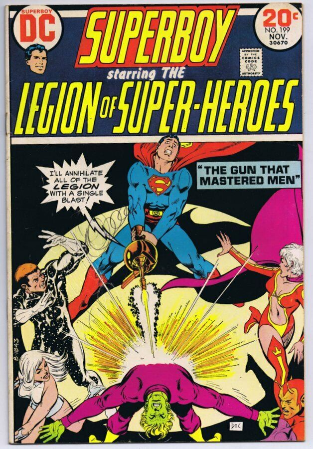 Superboy #199 ORIGINAL Vintage 1973 DC Comics Legion of Super Heroes ...