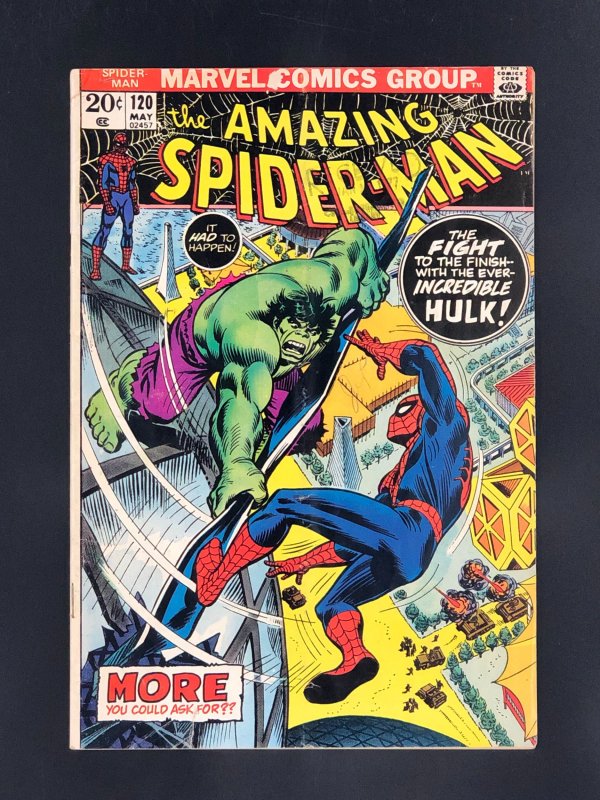 The Amazing Spider-Man #120 (1973) Battle of Spider-Man vs the Hulk ...