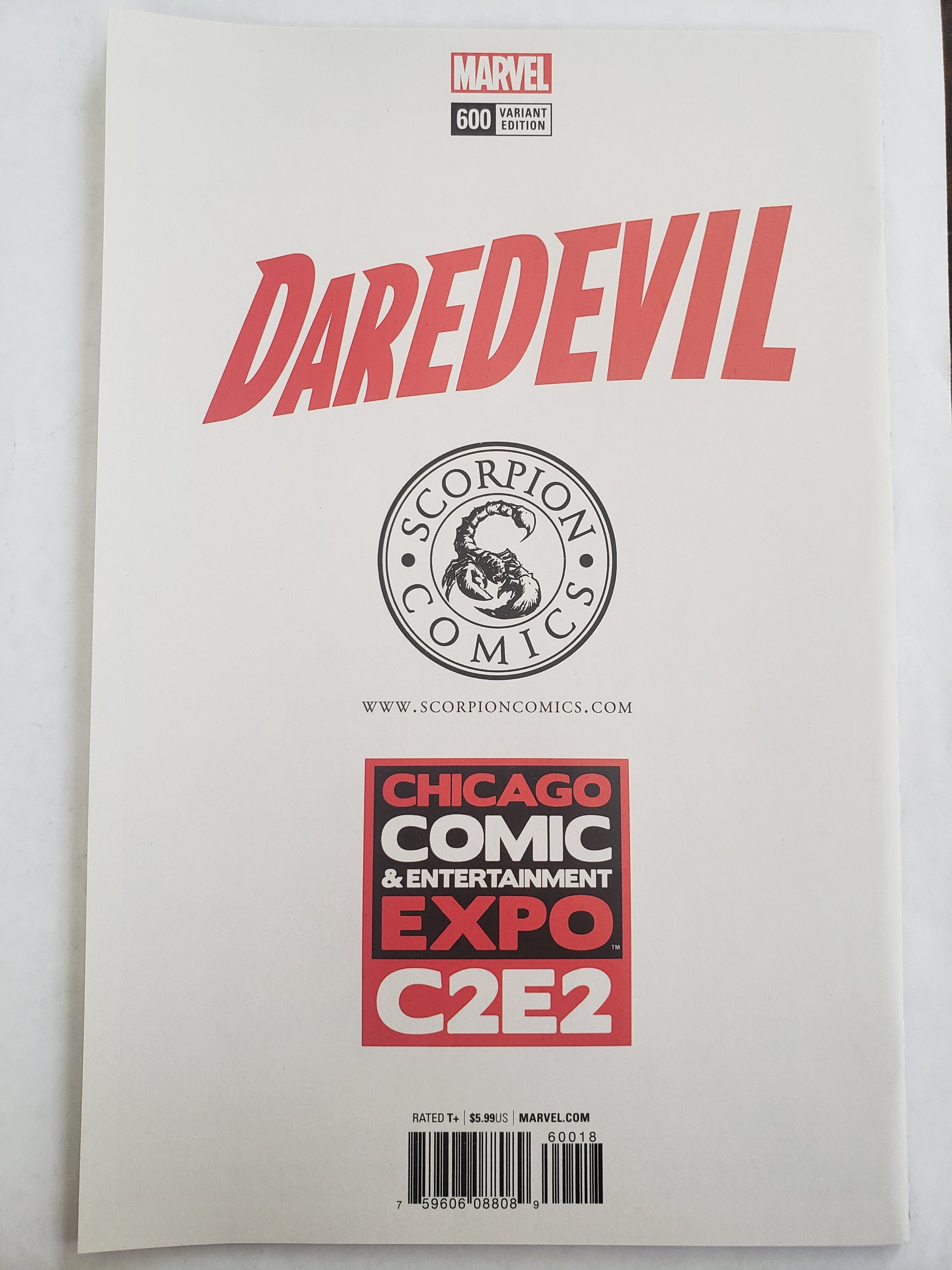 Daredevil 600 Scorpion Comics Exclusive C2E2 Virgin variant | Comic ...