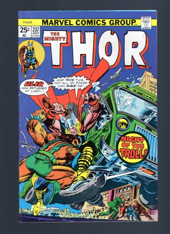 Thor #237 - Gil Kane Cover Art. Ulik the Troll Appearance. (7.0) 1974 ...