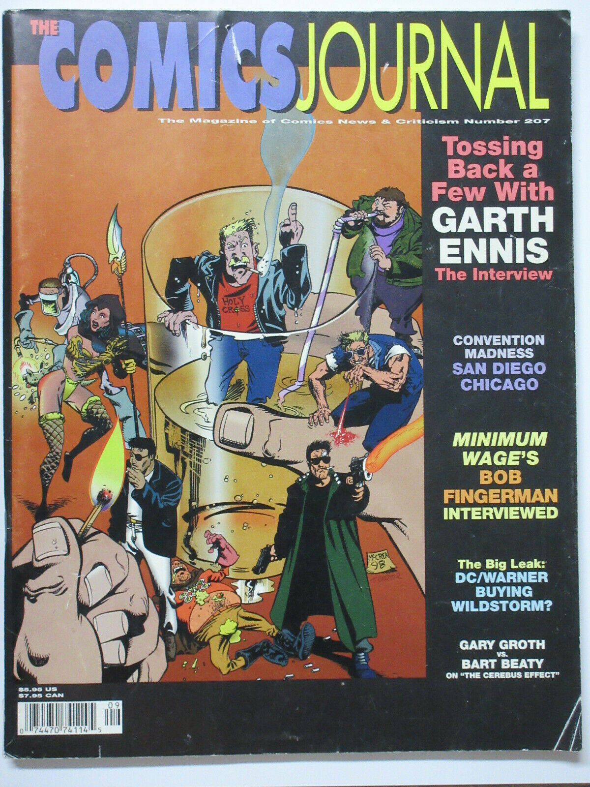 COMICS JOURNAL #207 (9/1998) Garth ENNIS Bob Fingerman Bart Beaty ...